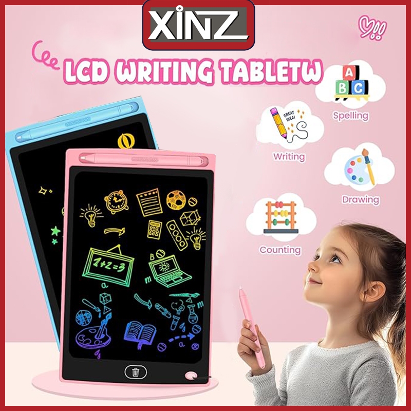 Jual XiNZ LED Drawing Tablet Children Drawing Erase 12 Inch Berwarna ...