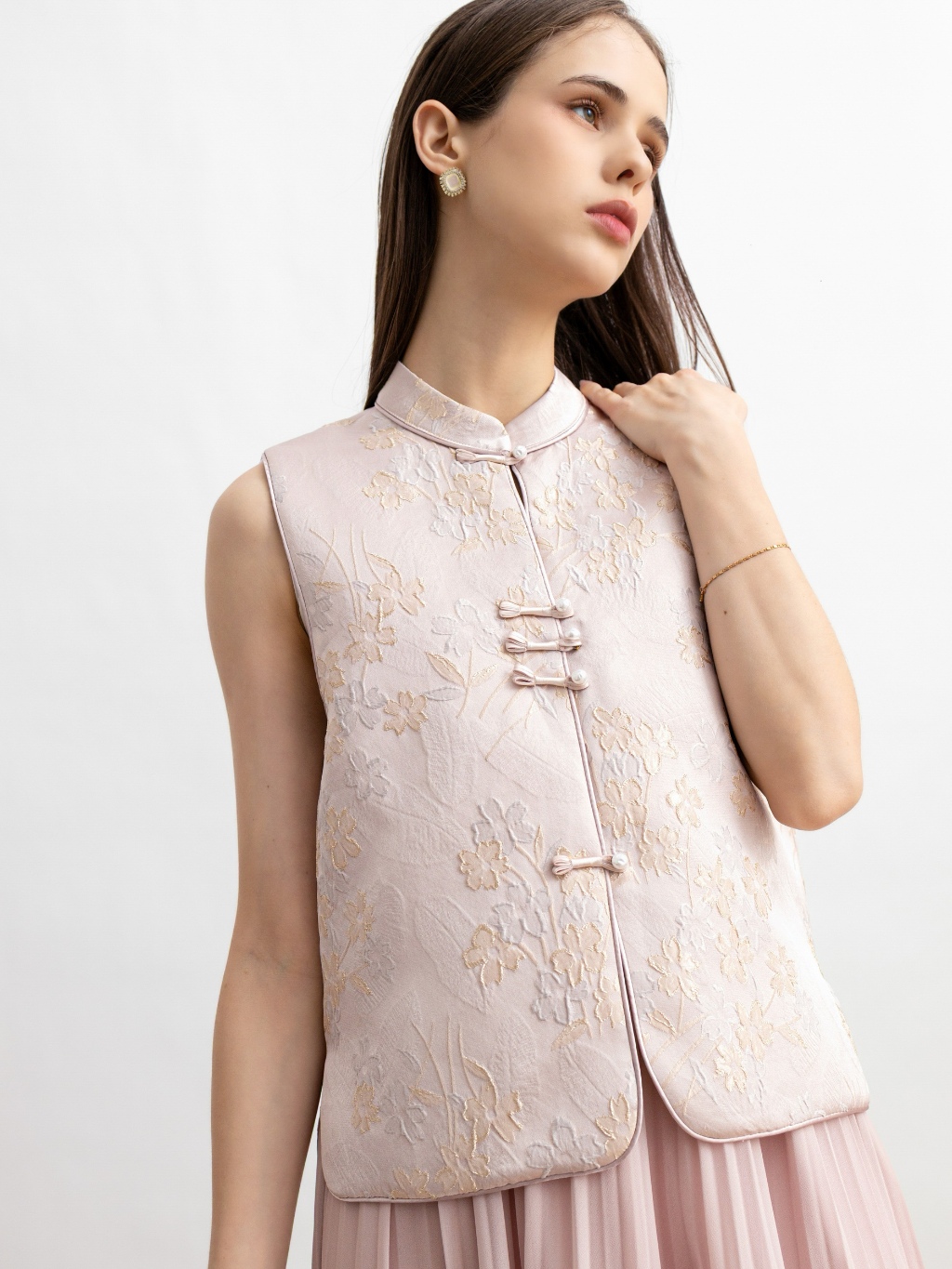 Jual Melvee - Yuyan Top - Atasan Cheongsam CNY Imlek Wanita Pink Blue ...