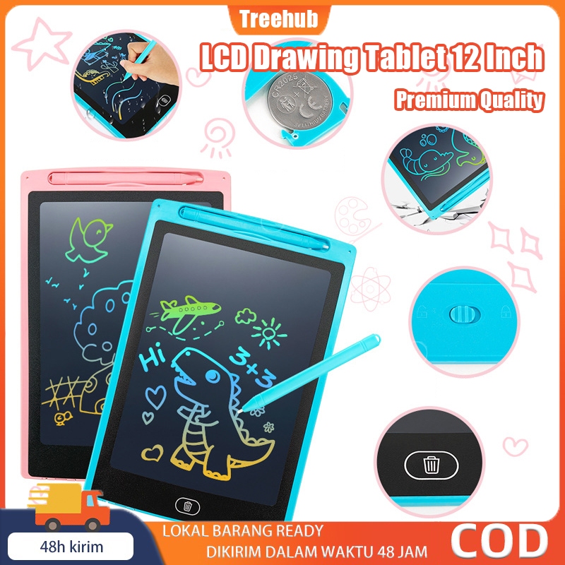 Jual LCD Drawing Writing Tablet 12 Inch Color Premium Quality Papan ...