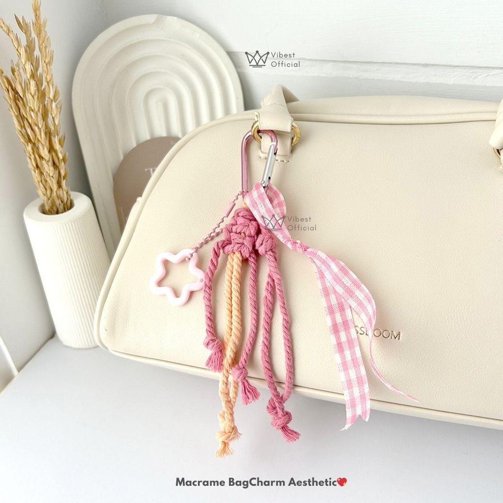 Jual Gantungan Kunci Tussle Macrame Gantungan Tas Bag Charm Keychain ...