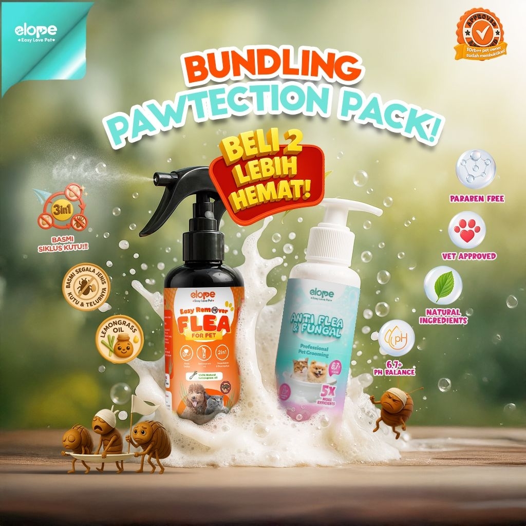 Jual ELOPE BUNDLING FLEA FIGHTER KEBUTUHAN KUCING PEMBASMI SPRAY ...