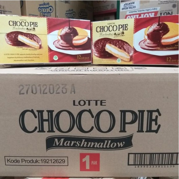 Jual Lotte Chocopie Choco Pie 1 Dus Kartonan | Shopee Indonesia