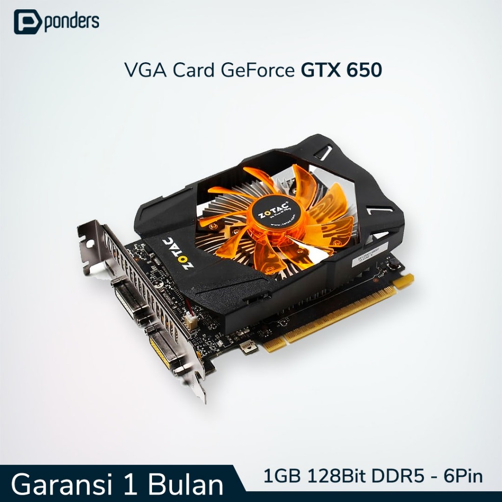 Jual VGA GTX 650 / VGA Card GTX 650 - 1GB 128BIT DDR5 (6 Pin Power ...