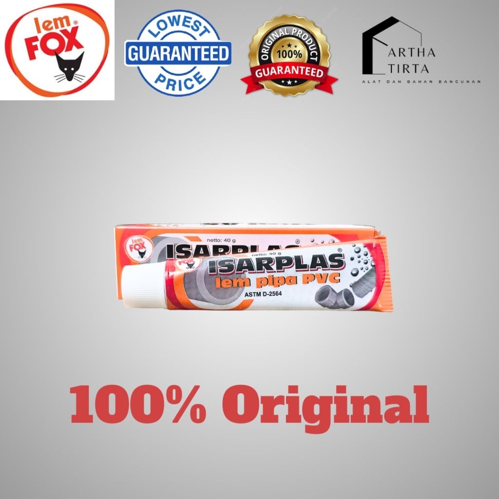 Jual Lem PVC Isarplas 100% ORIGINAL 40gr / Lem Pipa TUBE Isarplas Fox ...