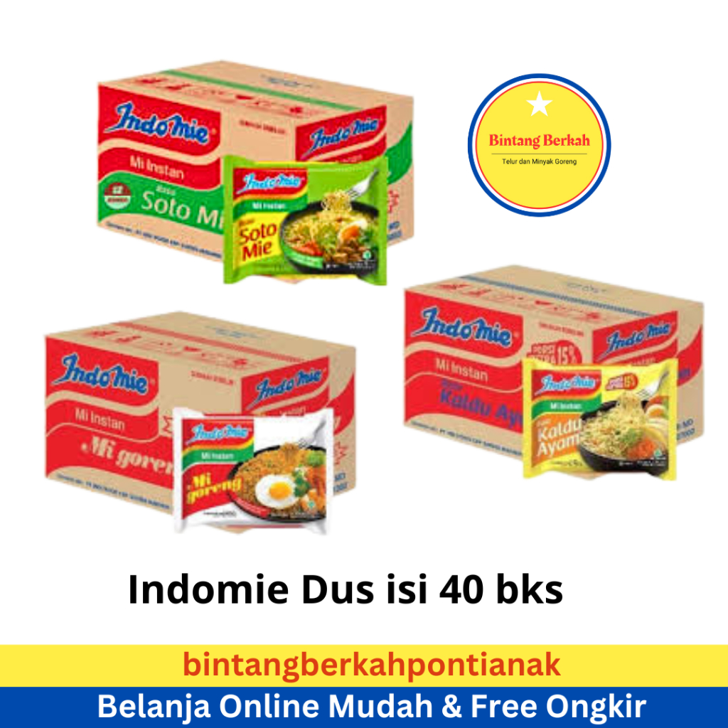 Jual Indomie Dus isi 40 bks , indomie grosir, Indomie Kaldu Ayam dus ...