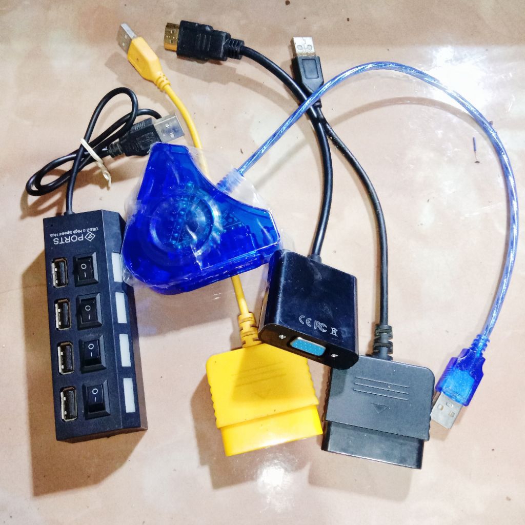 Jual konverter stick ps2 to usb singel dan double | USB port 4 Chanel ...