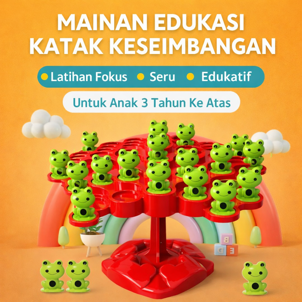 Jual Mainan Edukasi Anak Katak Keseimbangan Pohon – Frog Balance Tree ...