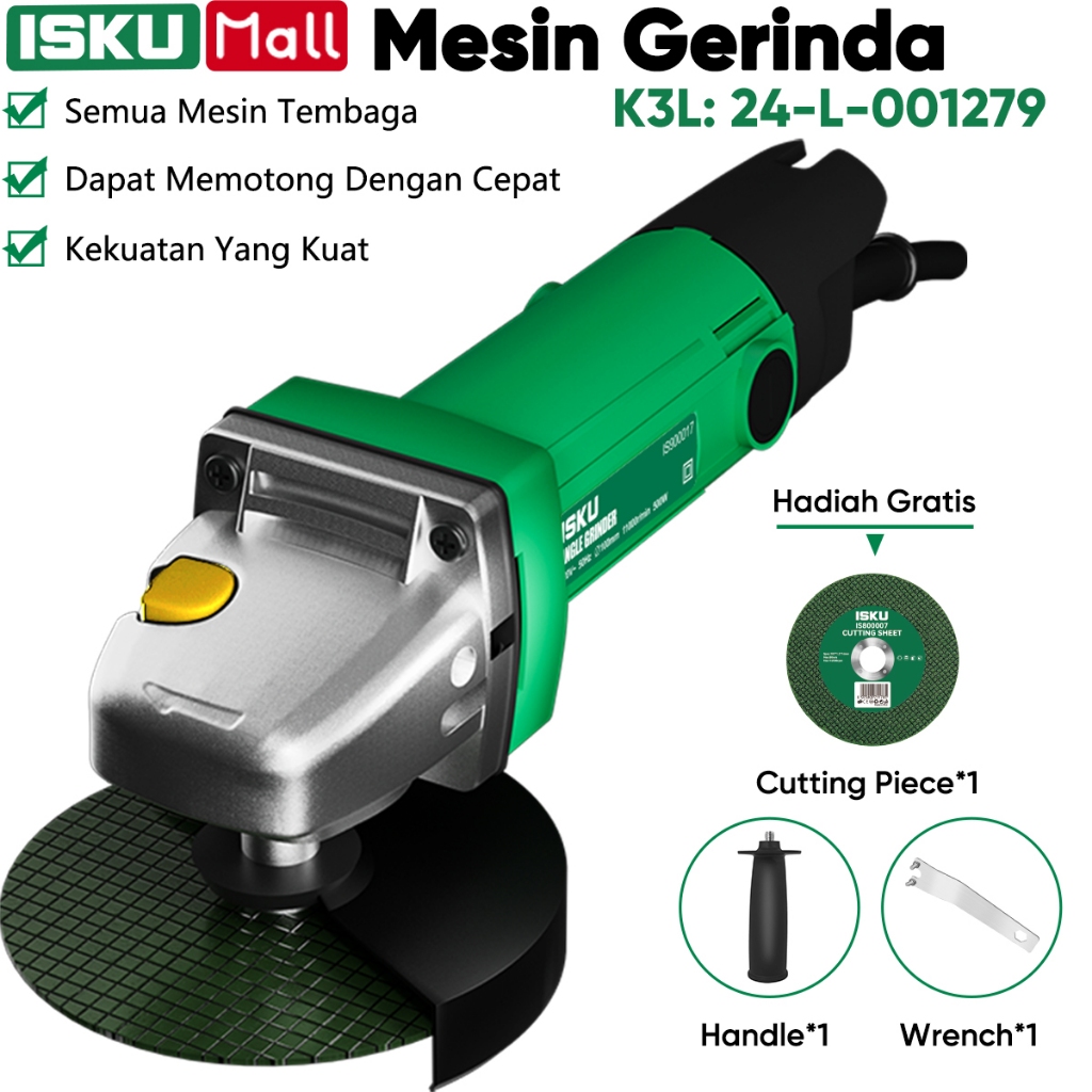 Jual ISKU Mesin Gerinda Tangan 4 Inch 500W 600W 850W Angle Grinder ...