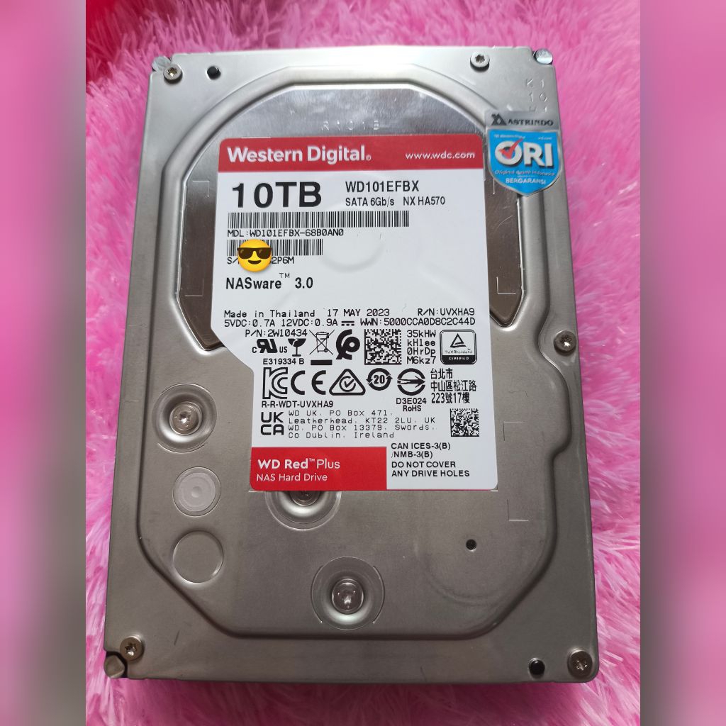 Jual HDD WD Red Plus 10TB NAS HDD/HD/HARDISK/HARDDISK Internal 3.5 ...