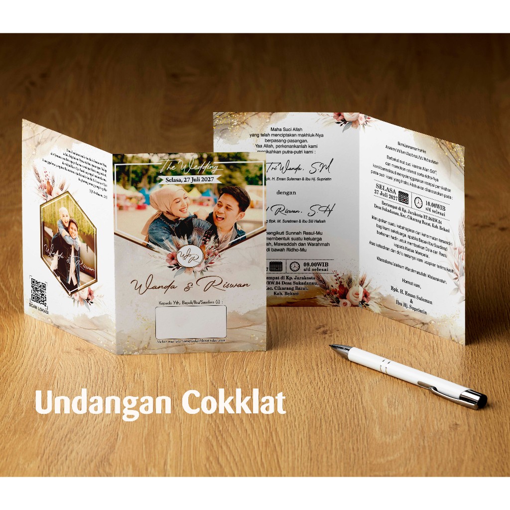 Jual Undangan Pernikahan Semi Coklat Terbaru & Termurah 2026 | Shopee ...