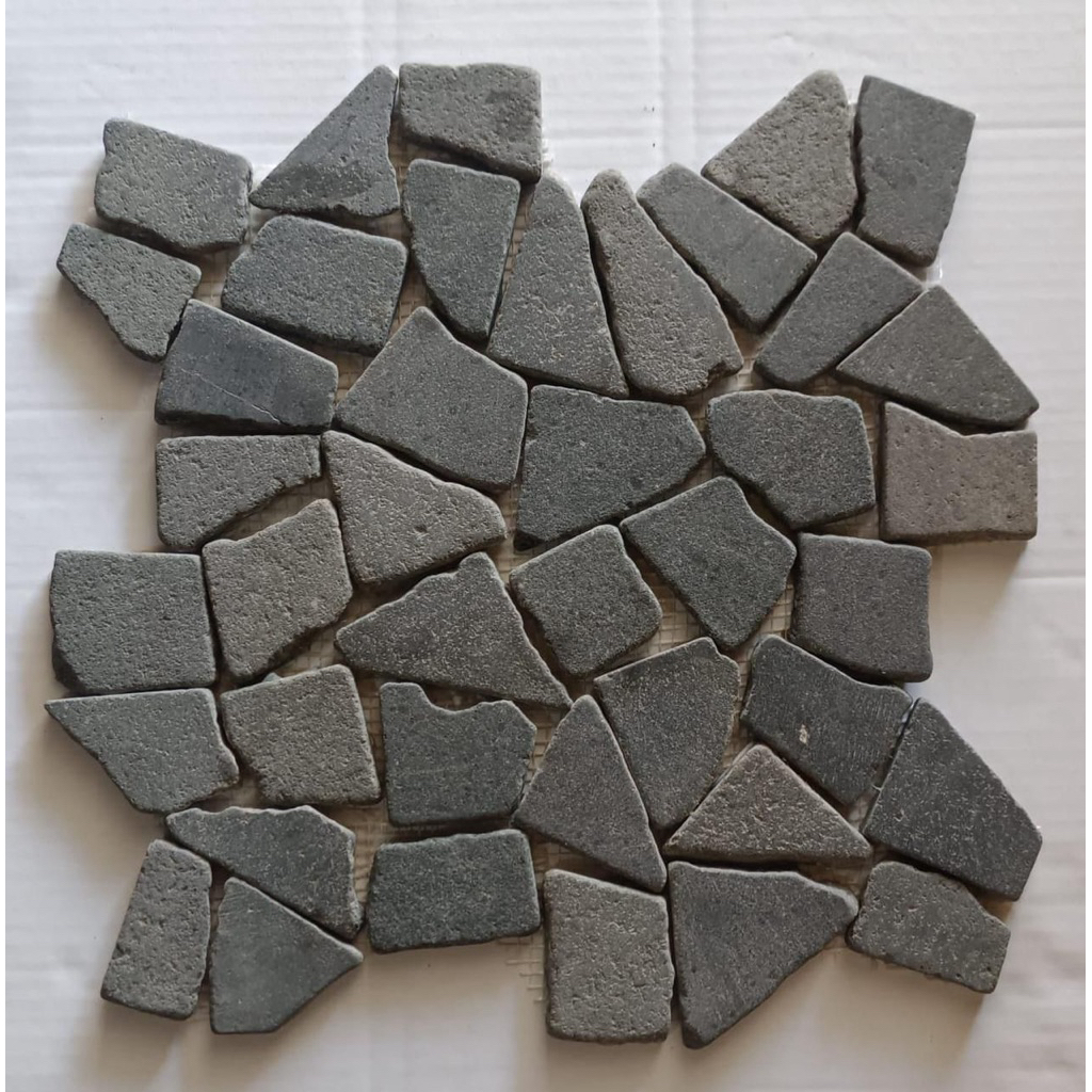Jual Dark Grey Mosaik Batu Alam Random Pecahan Marmer Acak - Mosaic ...
