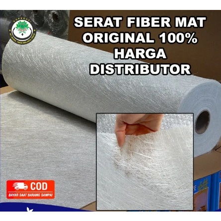 Jual 15 meter Serat FIBERGLASS Bahan 100% Import / FIBER MAT / SERAT ...