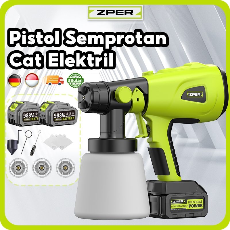 Jual ZPER Alat cat Semprot listrik spraygun cordless 800W Min Electric ...