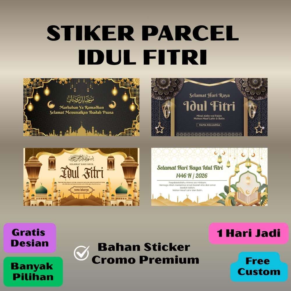 Jual 20Pcs Sticker Parcel Idul Fitri Stiker Parsel Tema Ramadhan Untuk ...