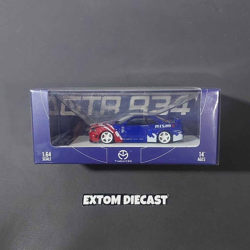 Jual Time Micro Nissan Skyline R34 Z Tune Red And Blue | Shopee Indonesia