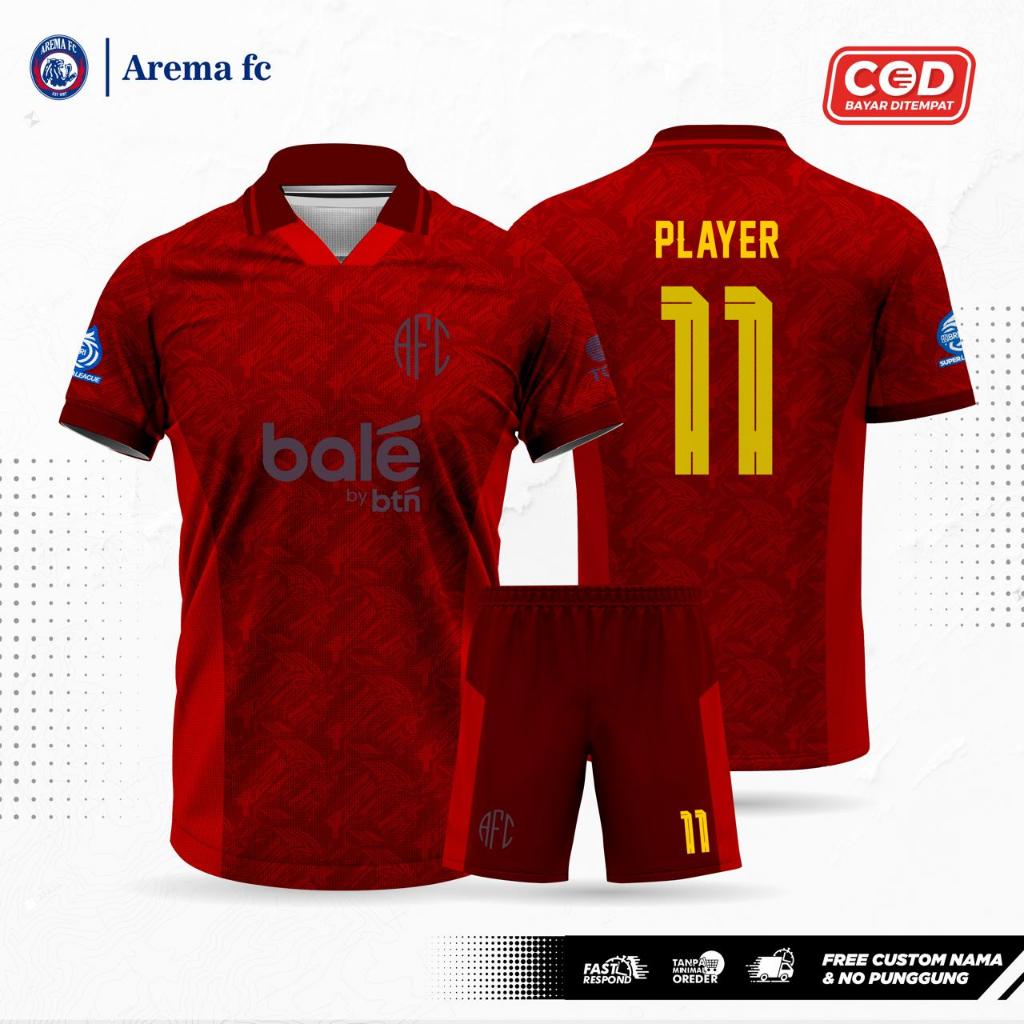 Jual Jersey Arema 2025/2026 Free Nameset / Jersey Liga 1 Terbaru Arema ...