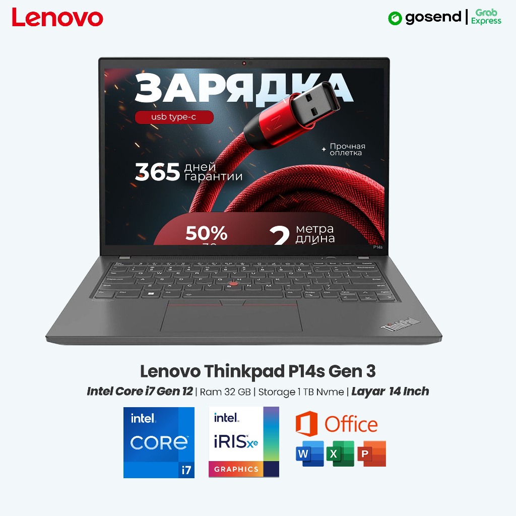 Jual Laptop Lenovo Thinkpad P14s Gen 3 Core i7 Gen 12 Ram 32 GB SSD 1 TB GPU Nvidia T550 4 GB ...