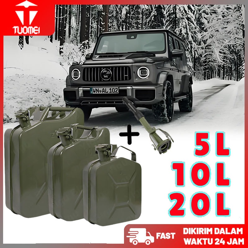 Jual JERIGEN BESI BENSIN SOLAR JERRYCAN CARBON STEEL PLATE JIRIGEN ARMY ...