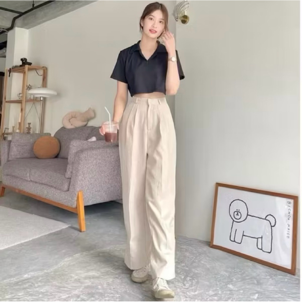 Jual PL Lose pants ivory size S/M | Shopee Indonesia