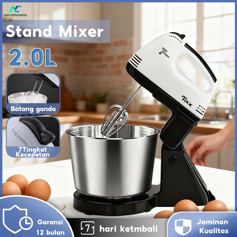 Jual TIXX Mixer 2.0L stand mixer low watt 150W batang ganda 7 ...