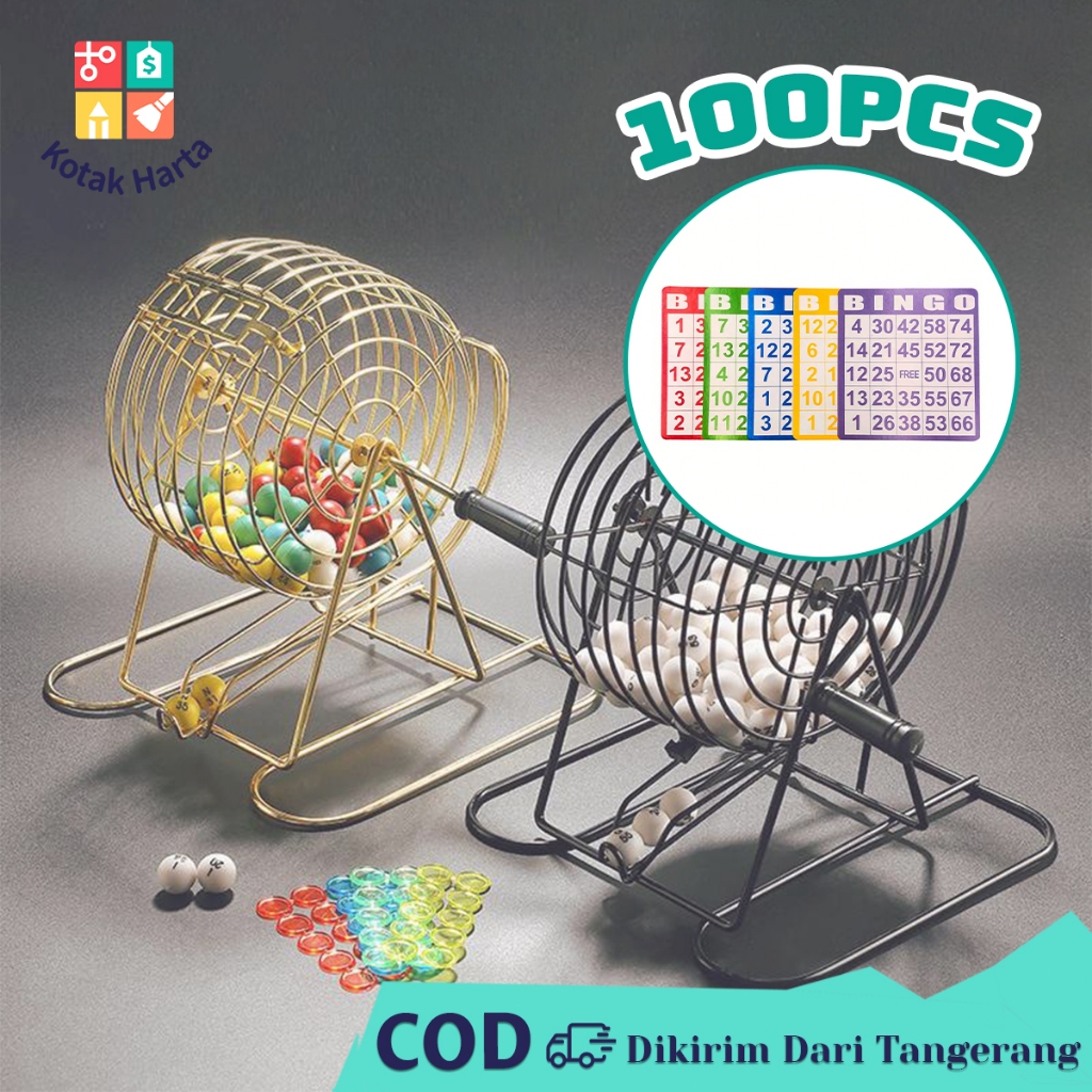 Jual 100 Lembar Bingo Card Kertas Bingo 5 Warna Kartu Bingo Bisa ...
