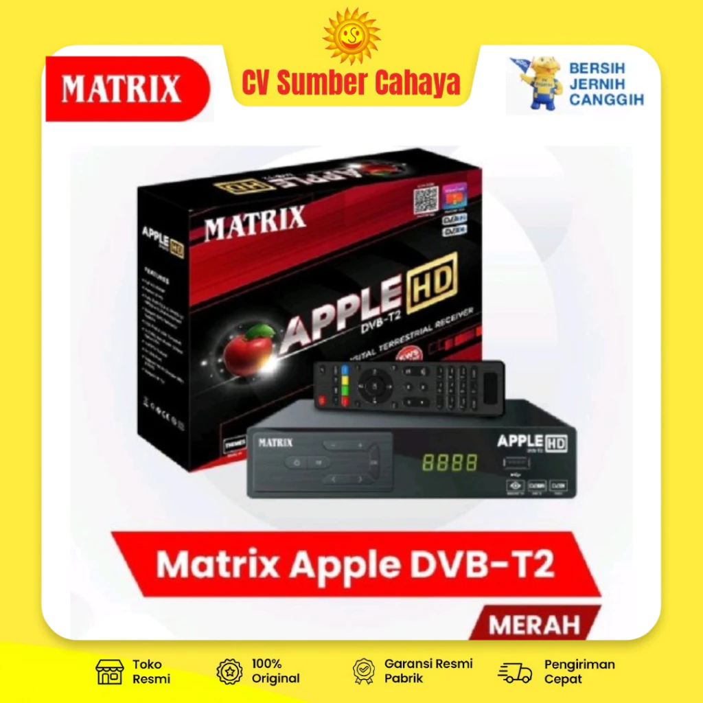 Jual Receiver TV Digital Set Top Box Matrix Apple Apel DVB-T2 STB DVBT2 ...