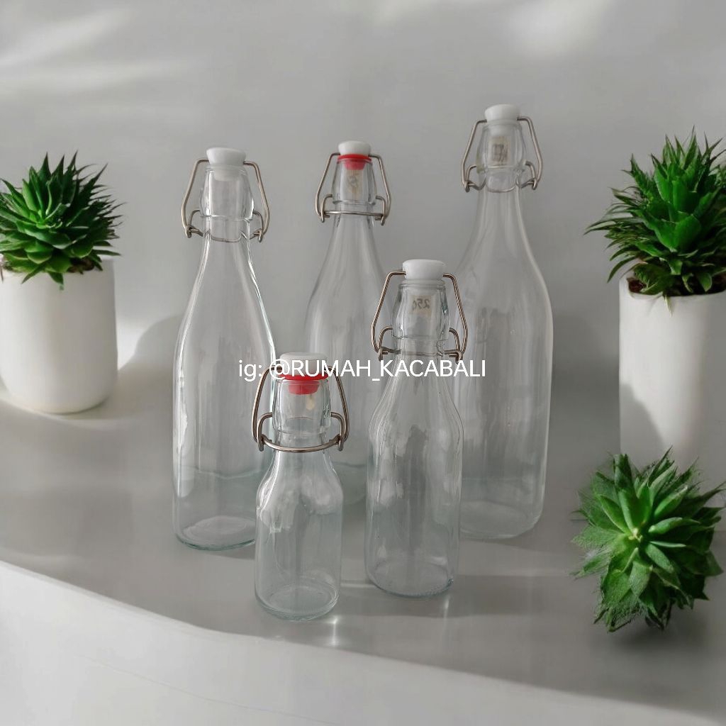 Jual BOTOL KACA DENGAN TUTUP KEDAP UDARA UKURAN 120ml, 250ml, 500ml ...