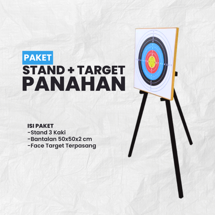 Jual PAKET STAND & BANTALAN TARGET PANAHAN UKURAN 50x50x2 CM | STAND ...