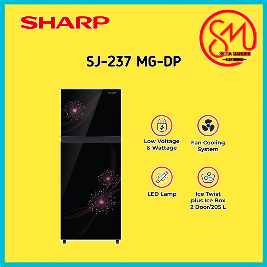 Jual Kulkas 2 Pintu Sharp Shine Series SJ-237MG-DP/DB | SJ237MG 205 / ...