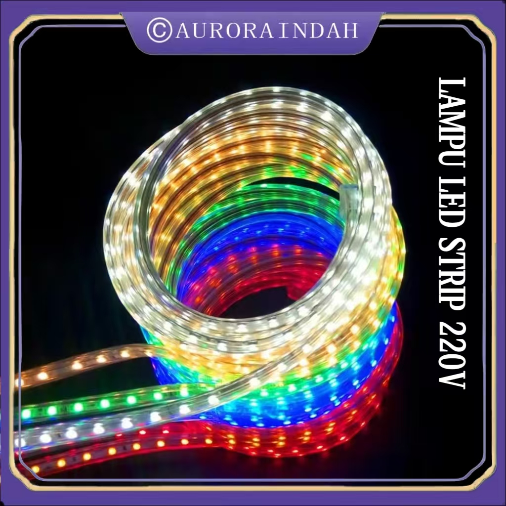 Jual LAMPU LED STRIP SELANG 5050 SMD AC 220V METERAN (1M-100M) OUTDOOR ...