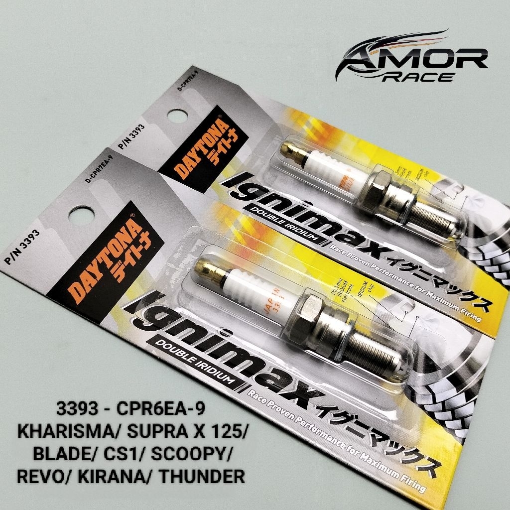 Jual BUSI IRIDIUM DAYTONA 3393 - CPR6EA-9 - KHARISMA SUPRA X 125 BLADE ...