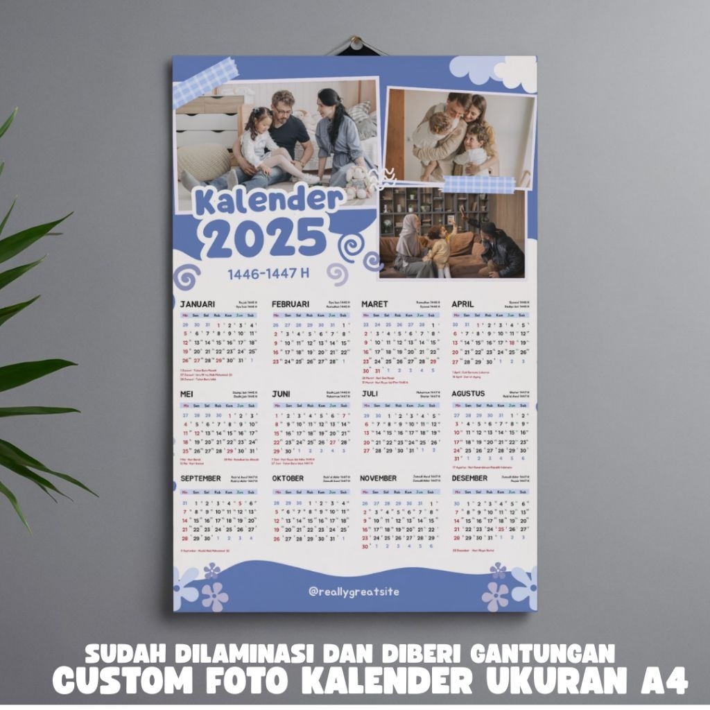 Jual Kalender Dinding CUSTOM FOTO Anak 2026 UKURAN A4- Kalender Custom ...