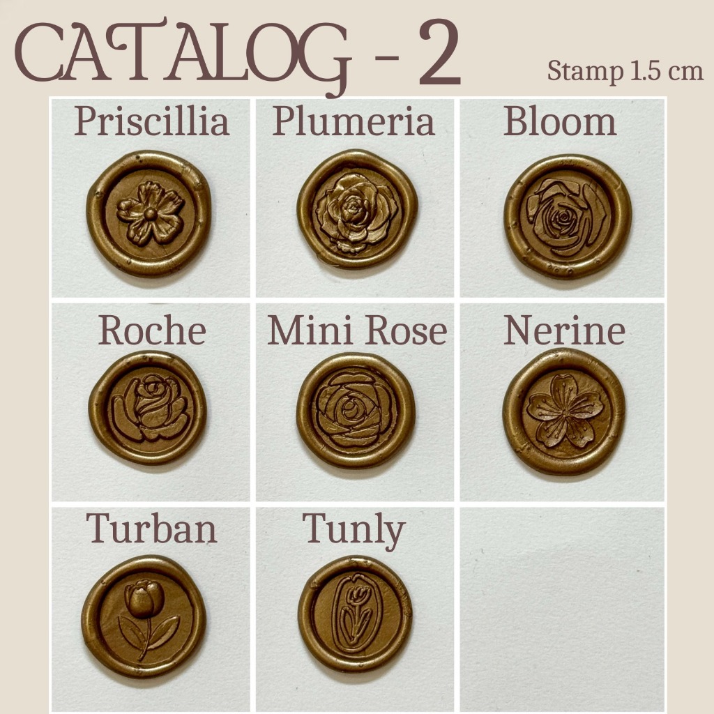 Jual CATALOG 2 MINI (1.5cm) - 1 Pcs wax Seal Sticker Instan SealWax ...