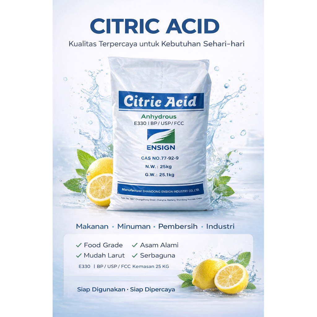Jual citrun / citric acid /sitrun / asam sitrat weifang 1kg foodgrade ...