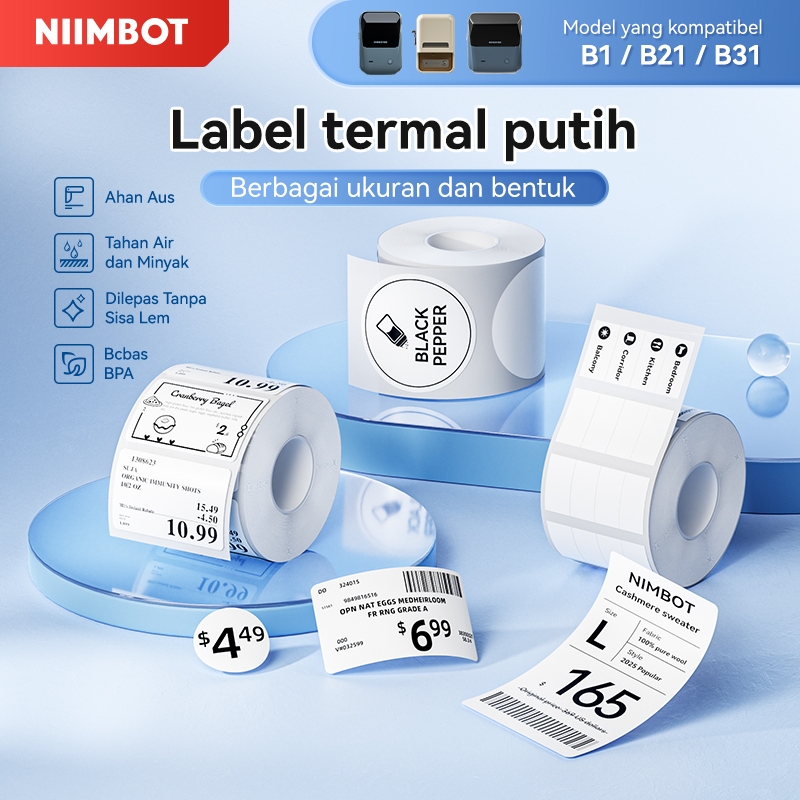Jual NIIMBOT B21/B1/B3S Kertas Label Ramadan Kertas Label Termal Putih ...