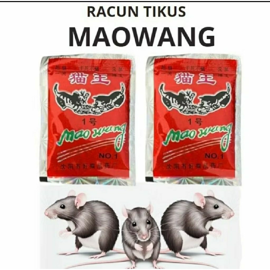 Jual Racun Tikus Beras Maowang Merah, Ampuh Matikan Tikus dalam ...