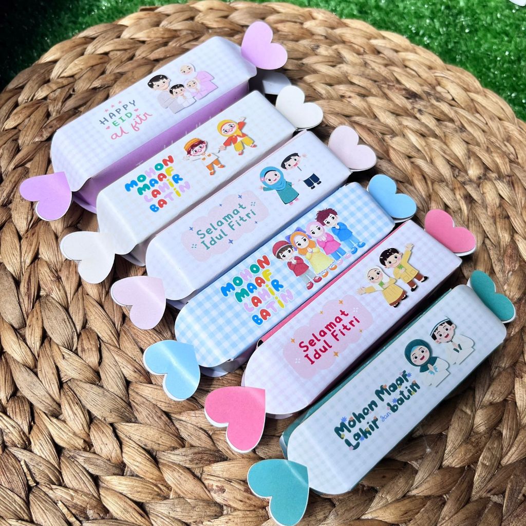 Jual Isi 8 Pcs Amplop Lebaran Bentuk Permen Love 3D Amplop Lebaran 2026 ...