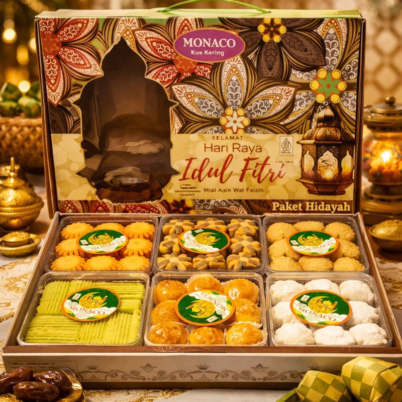 Jual Apazada - Kue Kering Lebaran Monaco Hidayah Halal / Hampers Kue ...