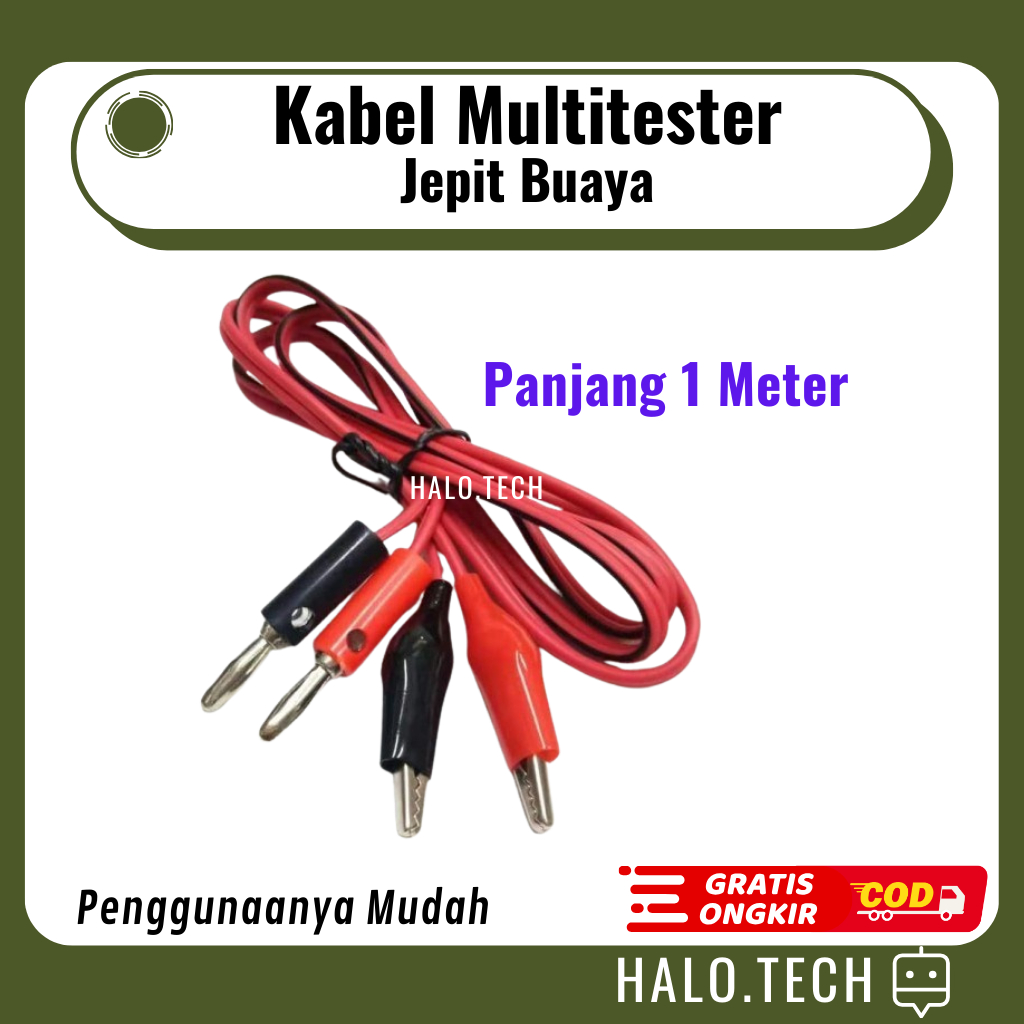 Jual Kabel Multitester Avometer Buaya Panjang 1 meter Kabel Power ...