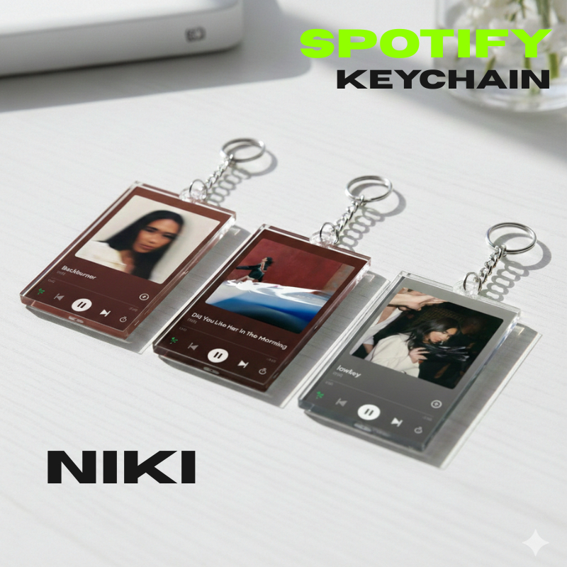 Jual [CUSTOM LAGU] NIKI Spotify Keychain Backbuner Lowkey UV Printed ...