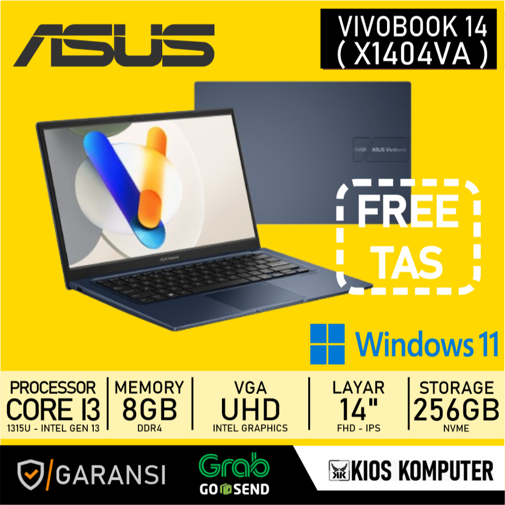 Jual ASUS VIVOBOOK 14 X1404VA-I38128 CORE i3-1315U 8GB DDR4 256GB NVME ...