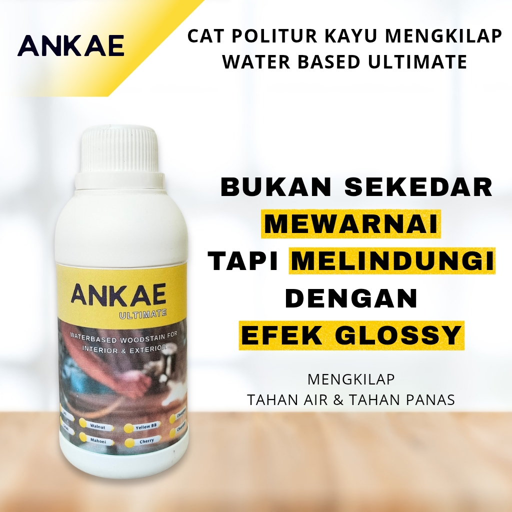 Jual Cat Politur Kayu Mengkilap Water Based Ultimate 100ml 250ml Plitur ...