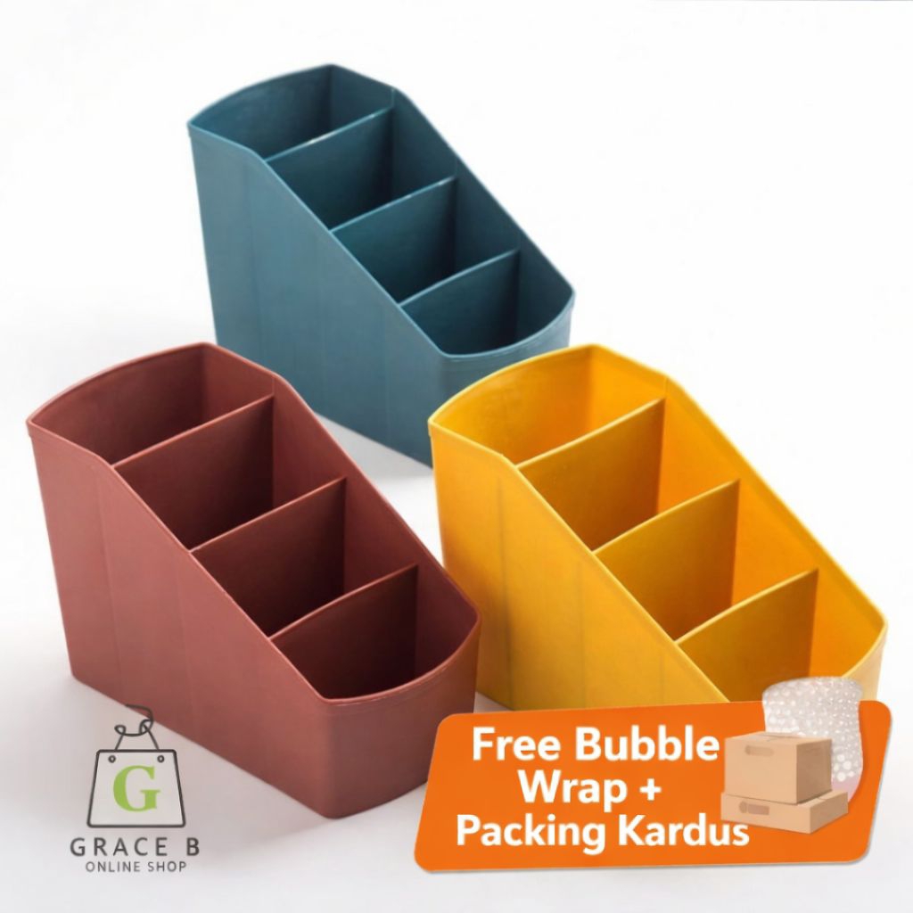 Jual Rak Meja Alat Tulis 4 Sekat - Tahan Banting, Serbaguna, Ukuran ...