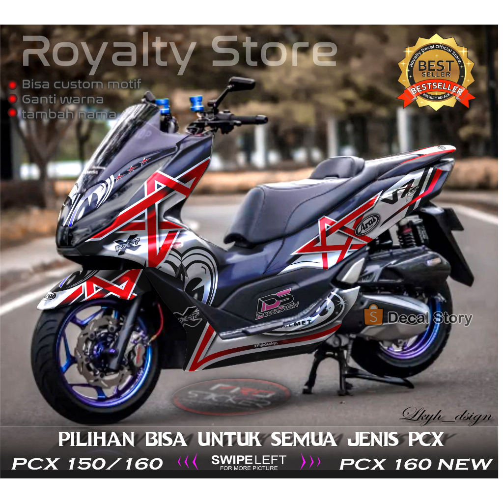 Jual Decal Pcx fullbody 160 2025 ,150 Motif arai nakano star kualitas ...