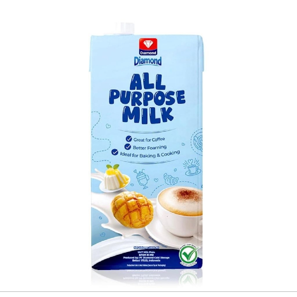 Jual DIAMOND UHT MILK ALL PURPOSE - 1L (1KARTON) | Shopee Indonesia