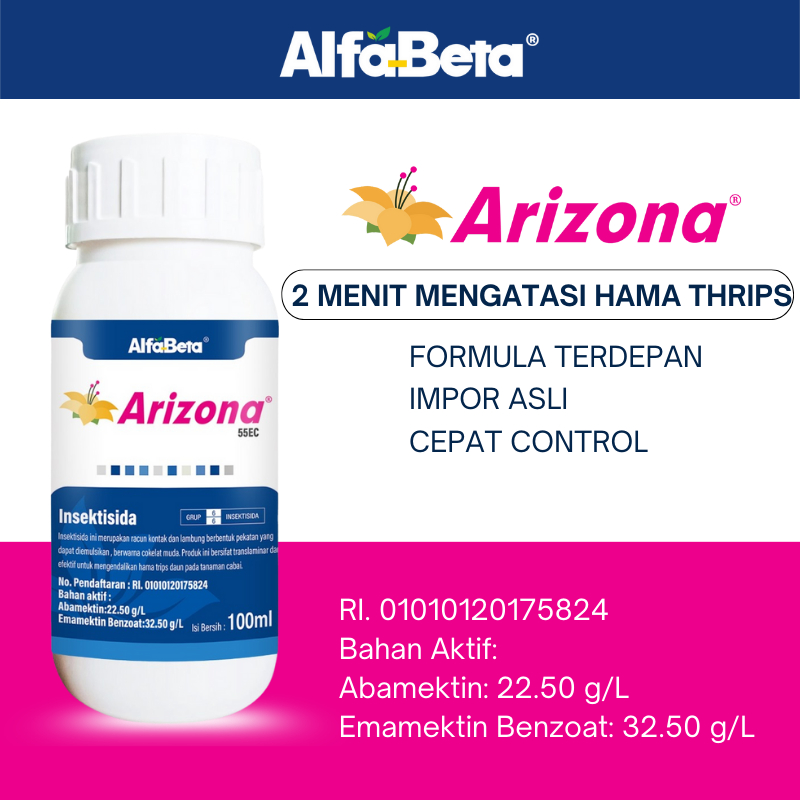 Jual 100 ML | Arizona 55 EC Insektisida AlfaBeta | Abamektin ...