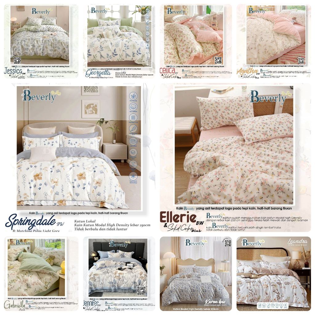 Jual Sprei Katun Lokal BEVERLY Bunga 001 | Shopee Indonesia
