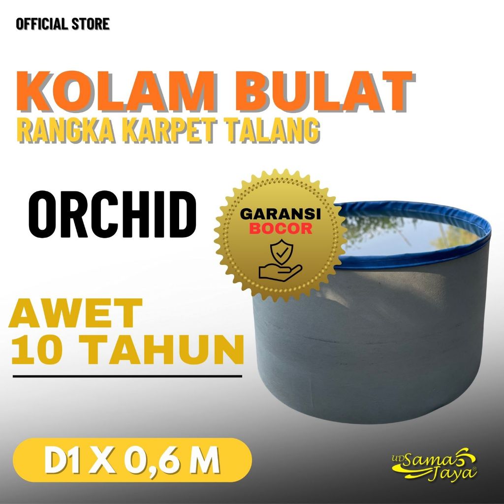 Jual Kolam Terpal Rangka Karpet Talang Ukuran D1xT0,6m Bahan Orchid ...