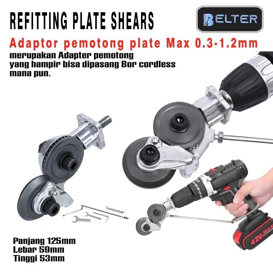 Jual Adaptor Bor Potong Seng Alat Pemotong Plat Seng Adaptor Mesin Bor ...