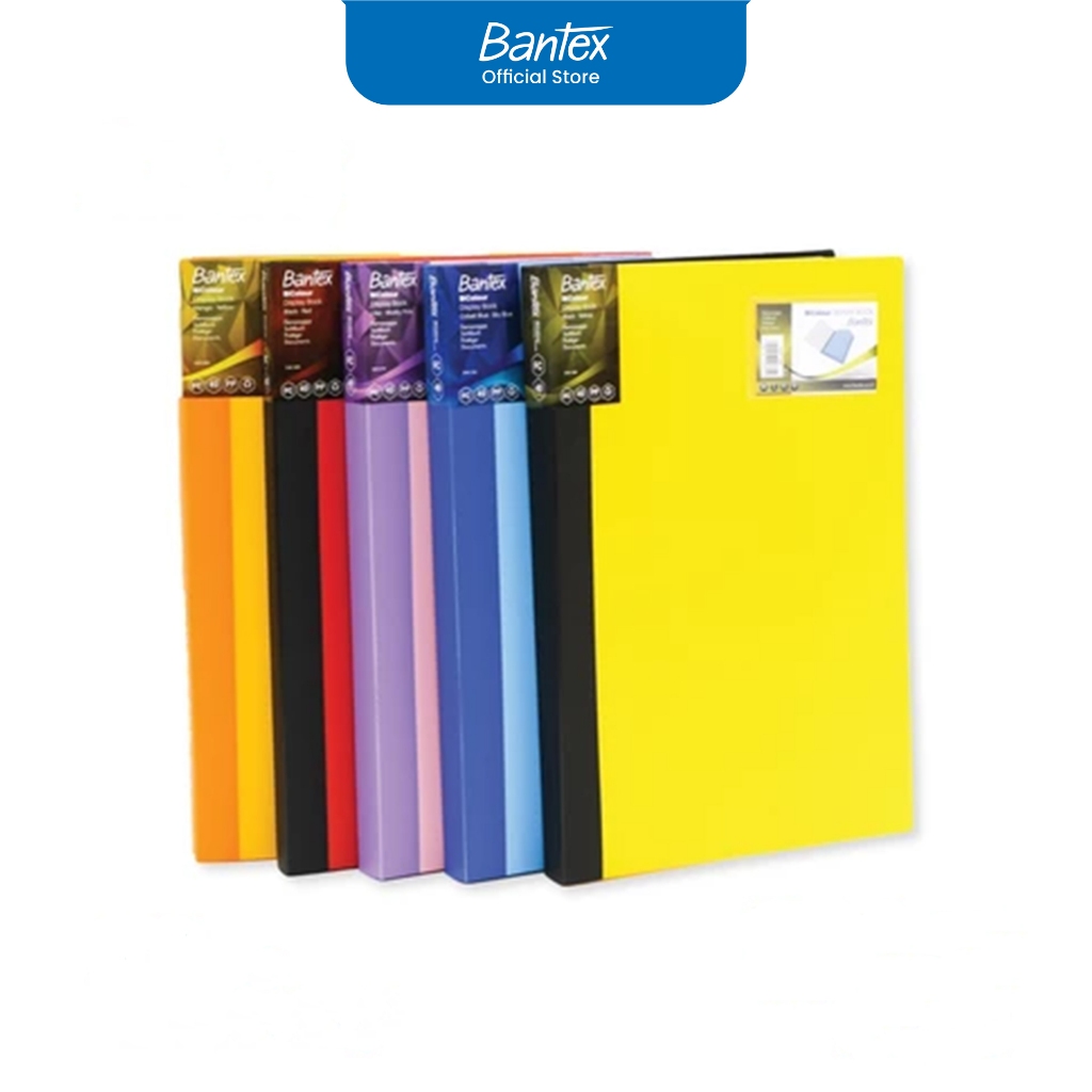 Jual Bantex Bi-Colour Display Book Folio/F4 40 Pocket Clear Holder ...